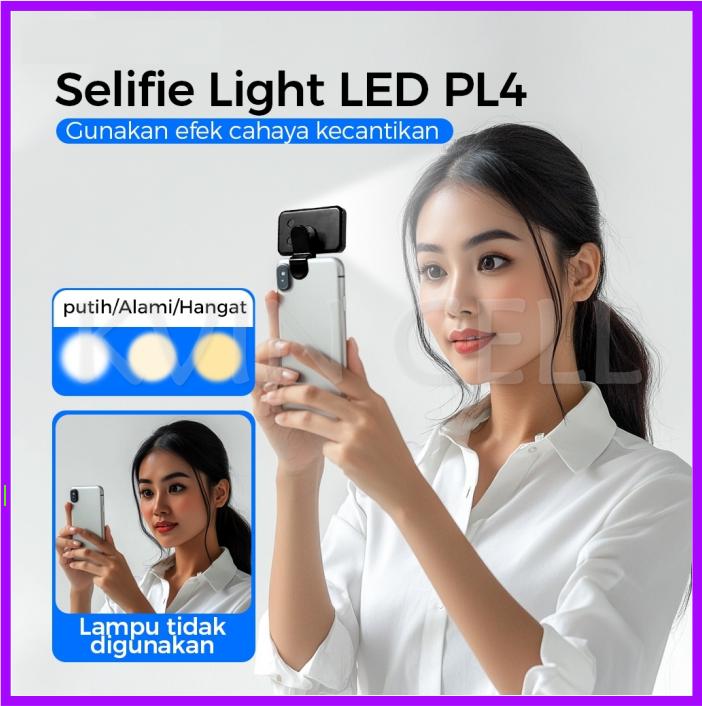PL4 Lighting Konten 3 Warna Portable LED Light untuk Selfie dan - Shop | Tokopedia