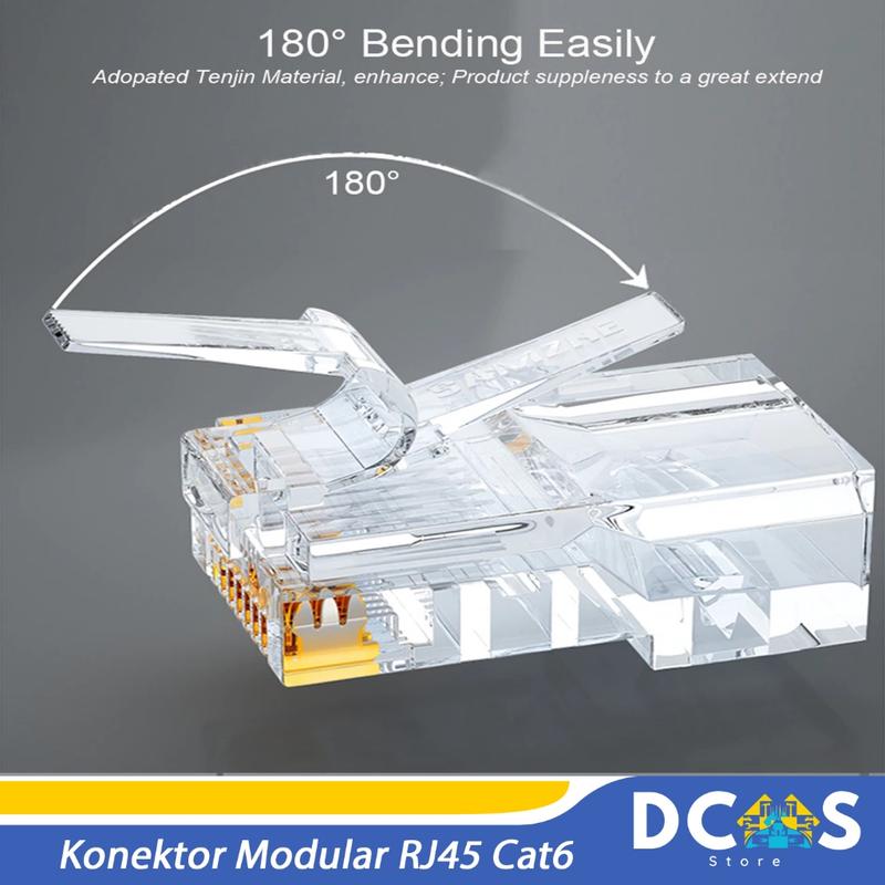 Konektor Modular RJ45 Cat6 Tembus Anti Gagal / Connector Rj4510gbps ...