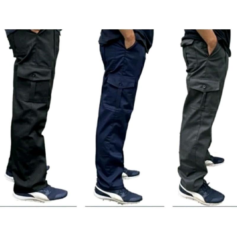 New arrival Seluar slack cargo 6 pocket straight leg kain stretchable ...