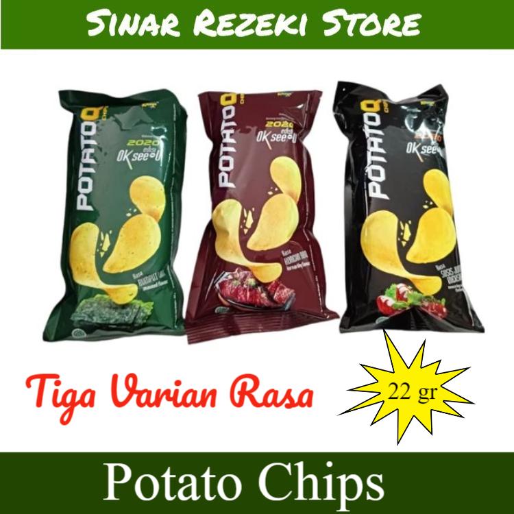 Potato Chips/ Potato Chips 22 gram/ PotatoQ/ Rasa Rumput Laut/ - Shop ...