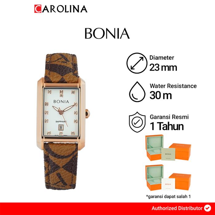 Promo Jam Tangan Wanita Bonia Elegance B10914-2517 White Dial Brown ...