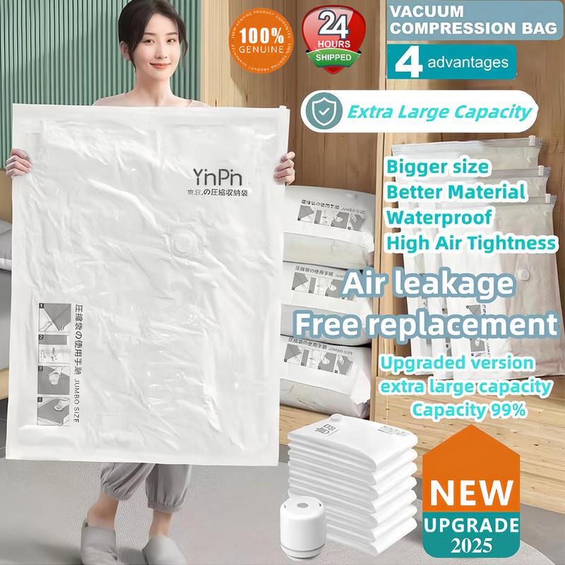 YINPIN 10PCS Vacuum Storage Bag with Air Pump, White Ziplock - TikTok ...