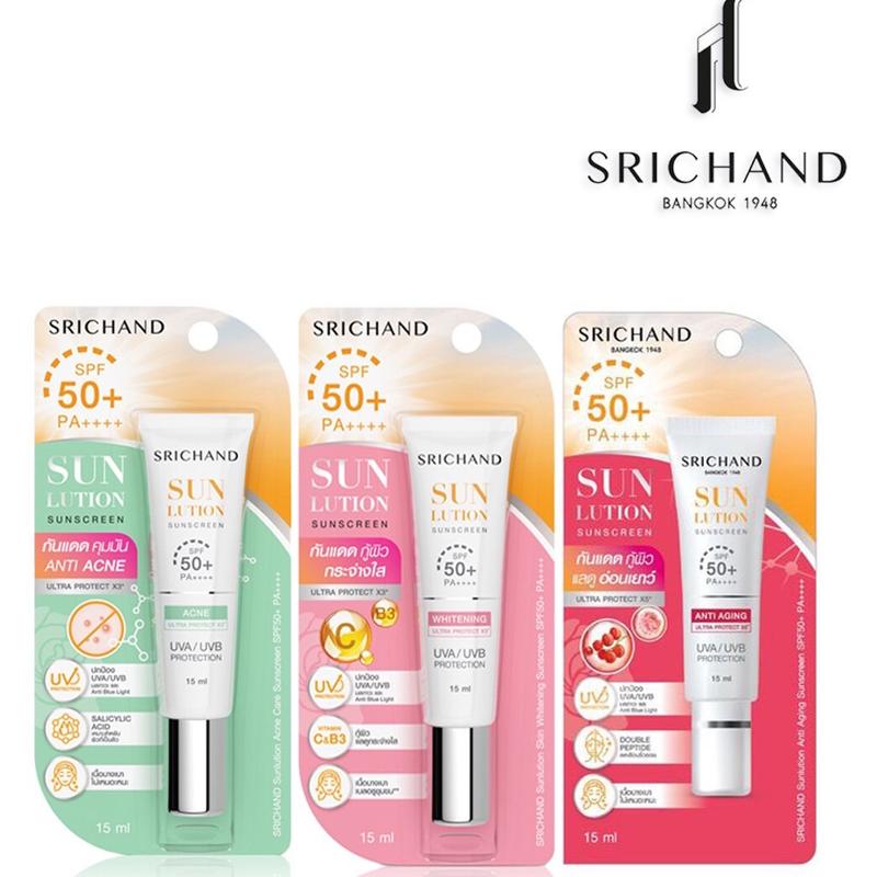 SRICHAND SUNLUTION SUNSCREEN SPF50pa++++ 15ml - TikTok Shop Malaysia