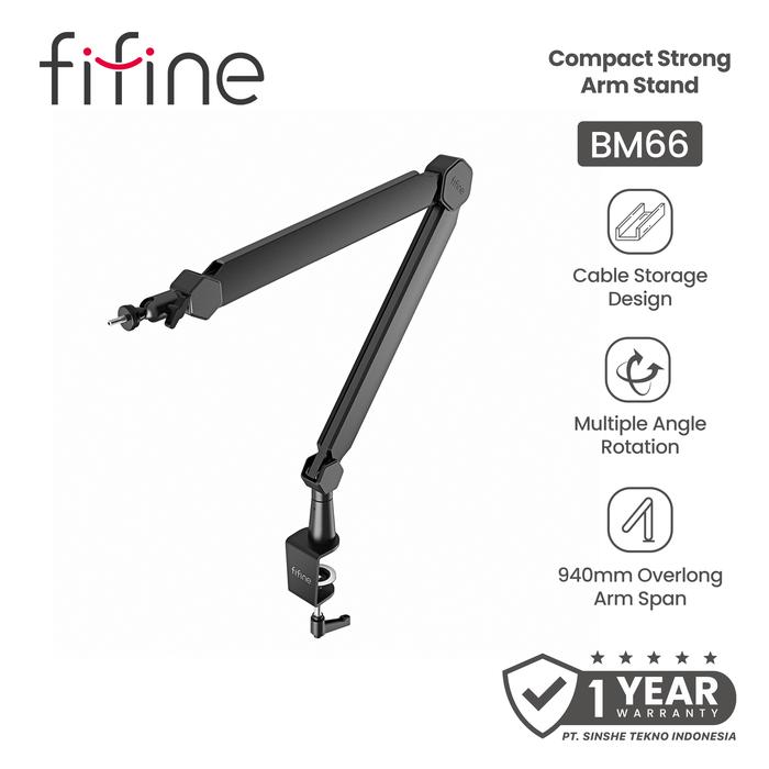 Promo Fifine BM66 Mic Boom Arm Stand with Build-in Springs, Handling ...