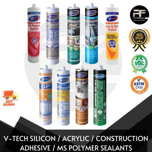 Vtech All Purpose Silicone Sealant / Acrylic Sealant / Construction ...