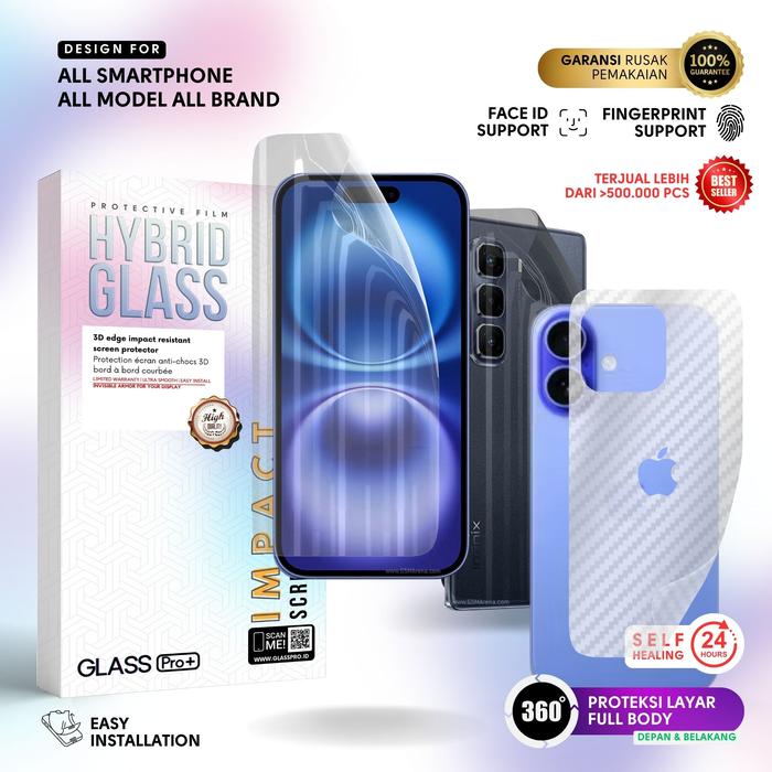 Promo GLASS PRO For ALL BRAND ALL MODEL - Hybrid Glass Hydrogel Full ...