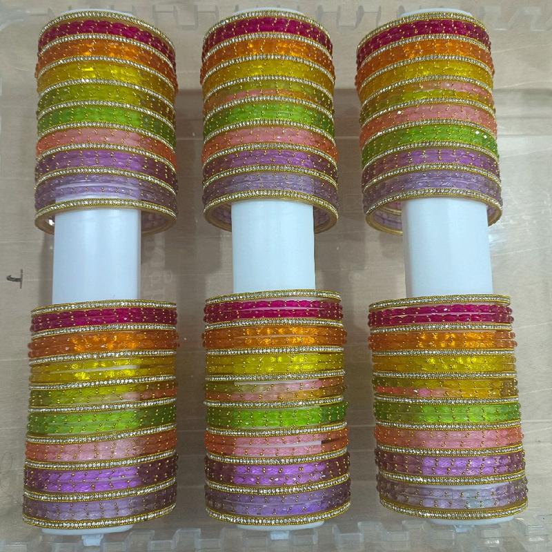 Rainbow Raindrops glass bangles in rainbow colors in a singl - TikTok ...