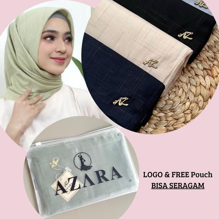 Jual AZARA Hijab Persegi Empat Voal Waffle Sandi Morse Kerudung Wanita ...