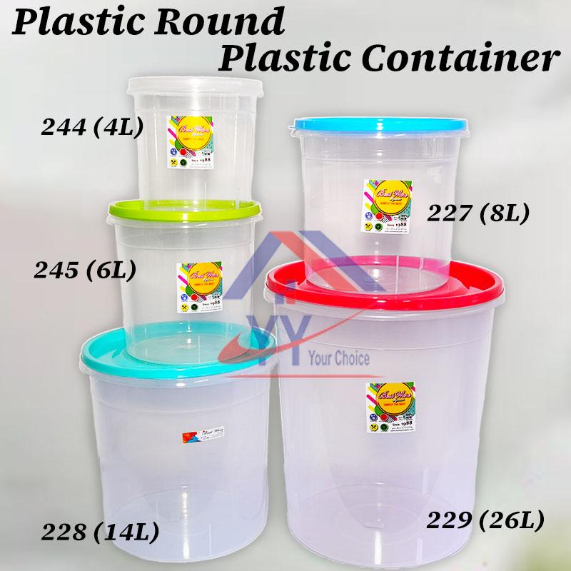 BESTWARE Colorful Cover Plastic Round Container/Multipurpose - TikTok ...