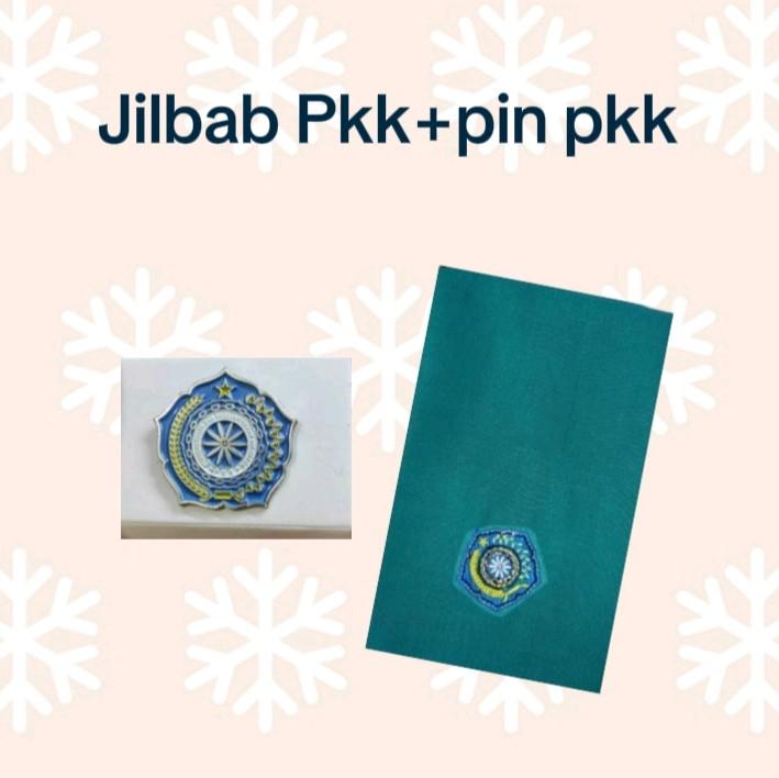 Jilbab pkk segi empat+pin pkk logo bordir Segiempat Voal - Shop | Tokopedia