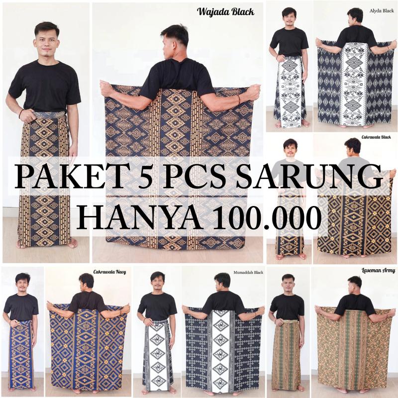 (BIG SALE) Paket Sarung 100RIBU Dapet 5 Pcs Sarung Batik Muslim - Shop ...