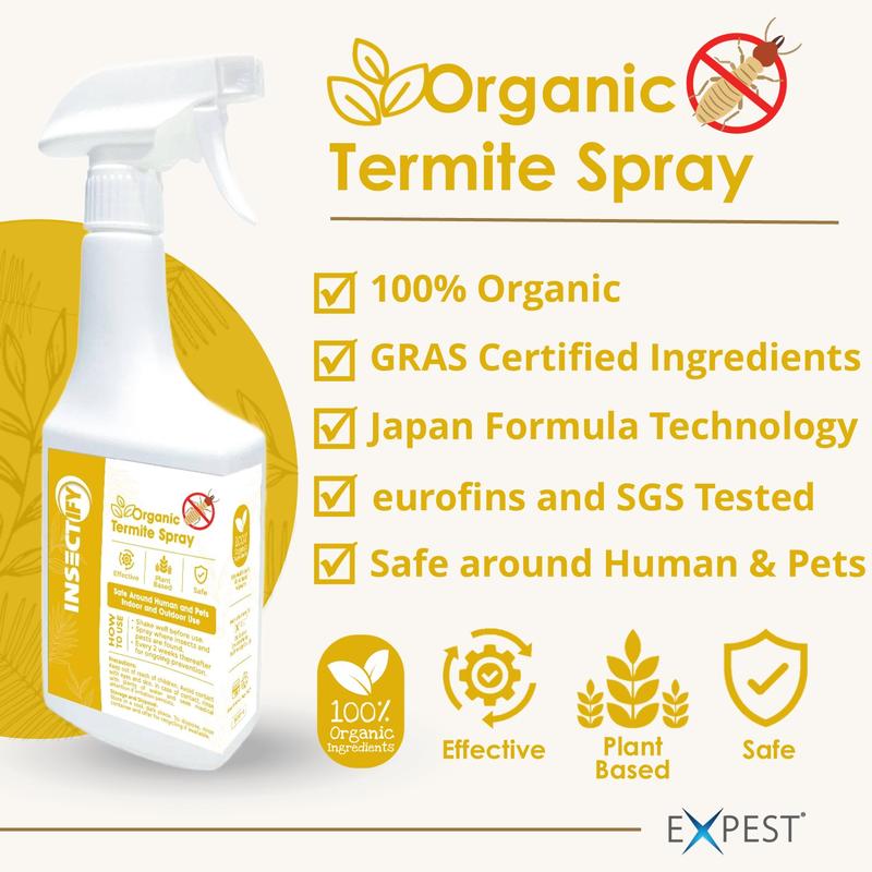 Insectify Organic Termite Spray 500ml [No More Drywood, Flying and Sub ...