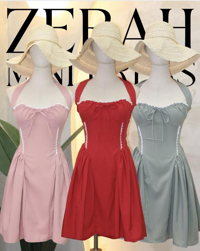 ZERAH Laced Mini Dress - A vintage-inspired design , sophisticated ...