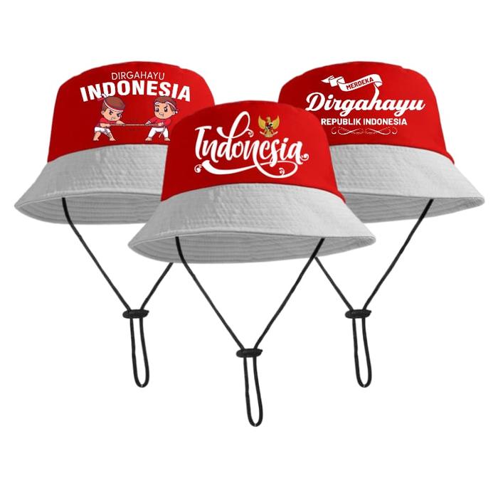 Jual Topi Bucket Merah Putih Anak HUT RI INDONESIA 17 Agustus - INDO-02 ...