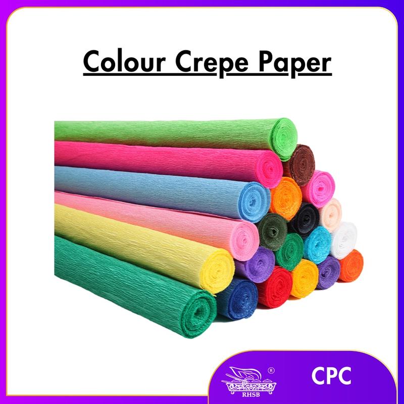 50 x 2.5meter COLOR CREPE PAPER / KERTAS CREPE PAPER/ PAPER WARNA ...