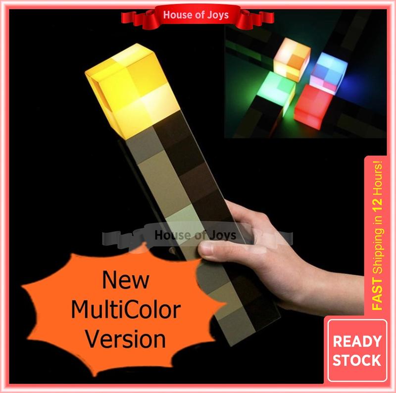 [Ready Stock] Minecraft Torch Big torch light USB rechargeable - TikTok ...