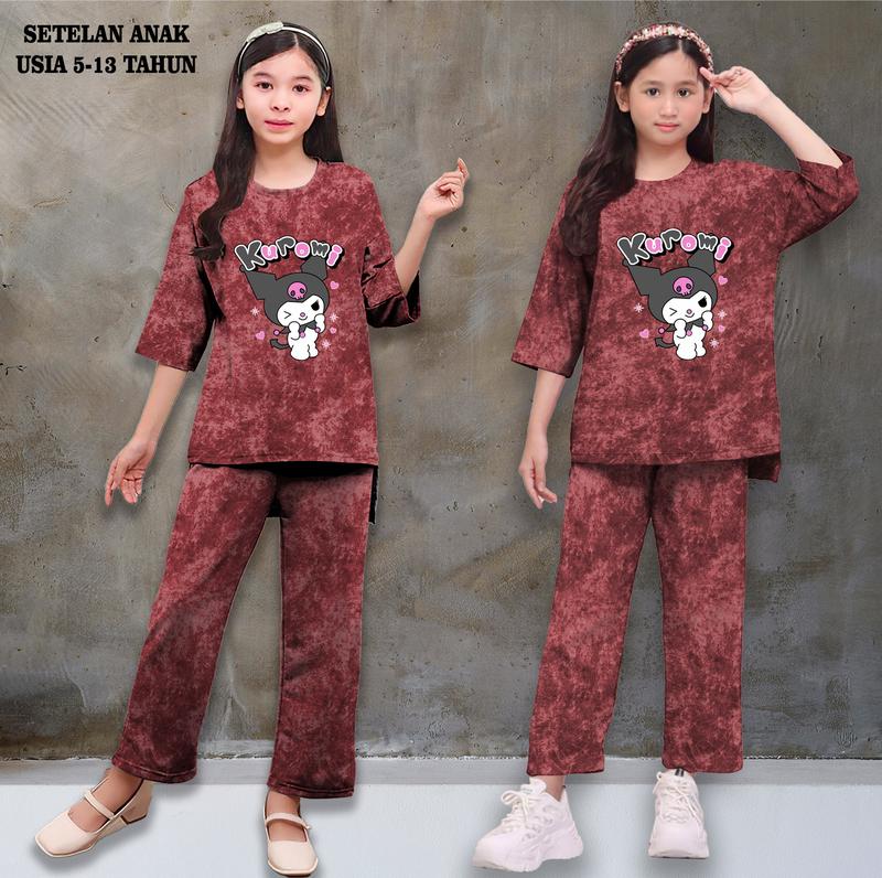 Setelan Wash Anak Perempuan Kuromi Star 5-13 Tahun Sablon DT - Shop ...