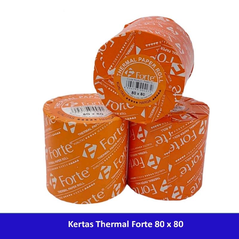 Kertas Kasir/Parkir Roll, Kertas Thermal Roll 80x80 - Forte - Shop ...