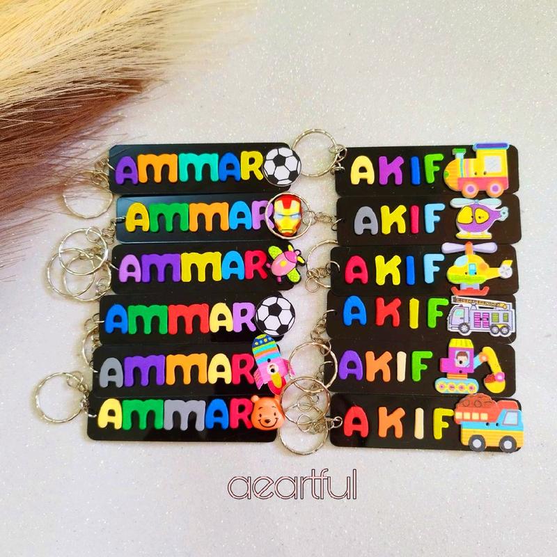 [KOC7] Keychain Nama Acrylic Warna Warni. Keychain Nama Mura - TikTok ...