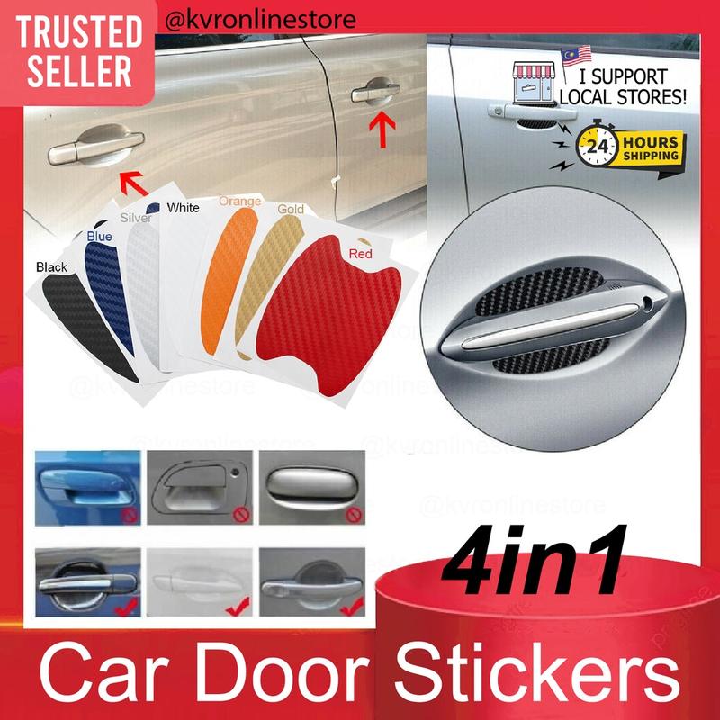 4in1 Universal Car Handle Stickers Anti Scratches Door Protection ...