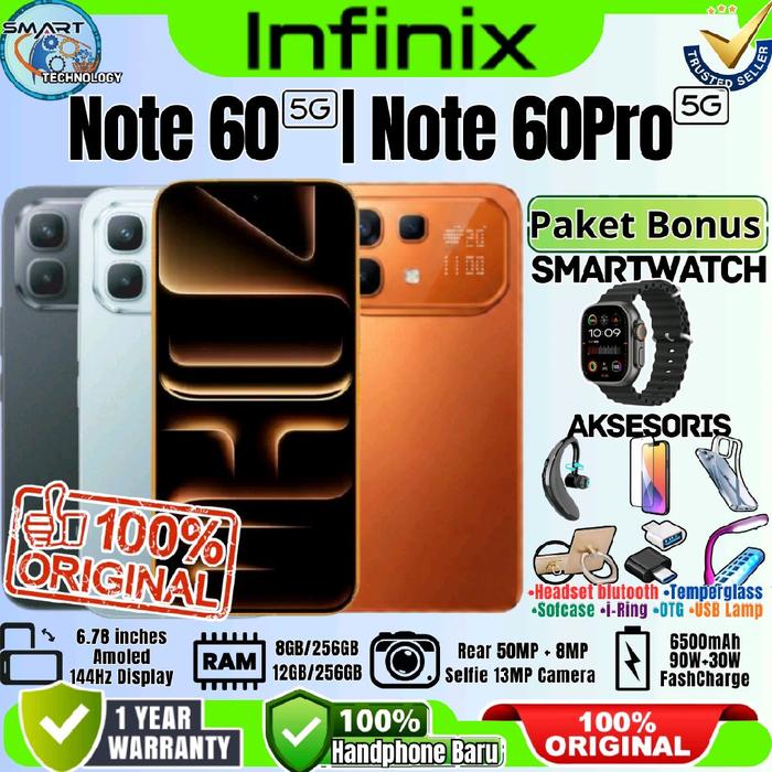 Jual Hp Infinix Note 60 5G | Note 60 Pro 5G [ 12/256GB - 8/256GB ] 50mp ...
