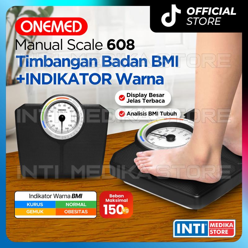 ONEMED - Timbangan Badan Manual BMI + INDIKATOR WARNA 608 | Mechanical ...