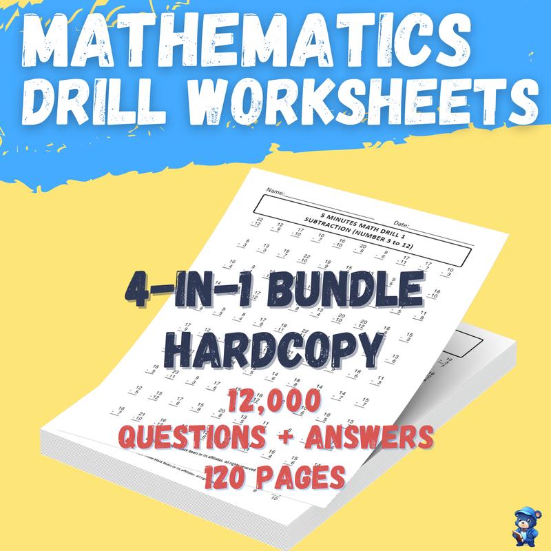 [4-IN-1 Bundle] 5 Minutes Mathematics Drill Exercises for Kids - TikTok ...