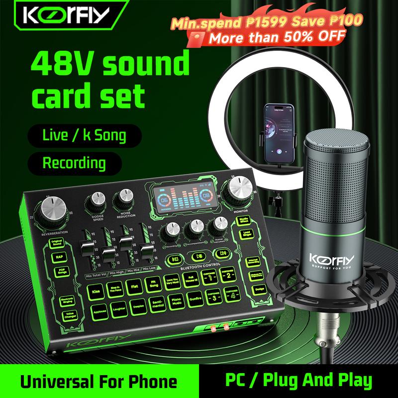 2025 New Sound Card KOORFLY KF01 Sound Card Noise reduction with ...