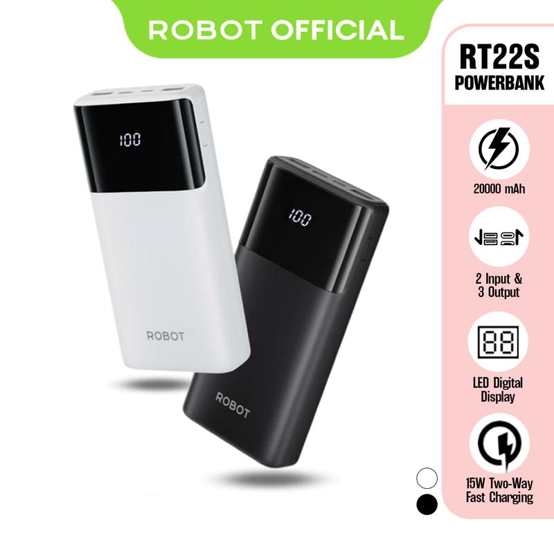 ROBOT Smart Powerbank Fast Charging 20000mAh RT22S 15W 3 Por - Shop ...