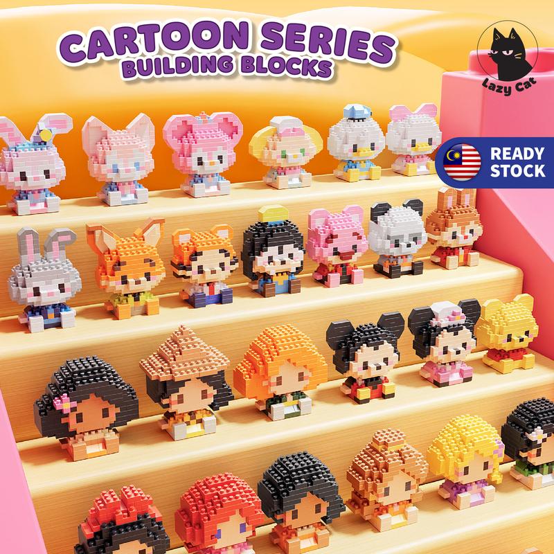 Mini Cute Cartoon Princess Nano Bricks Panda Building Block Kid ...