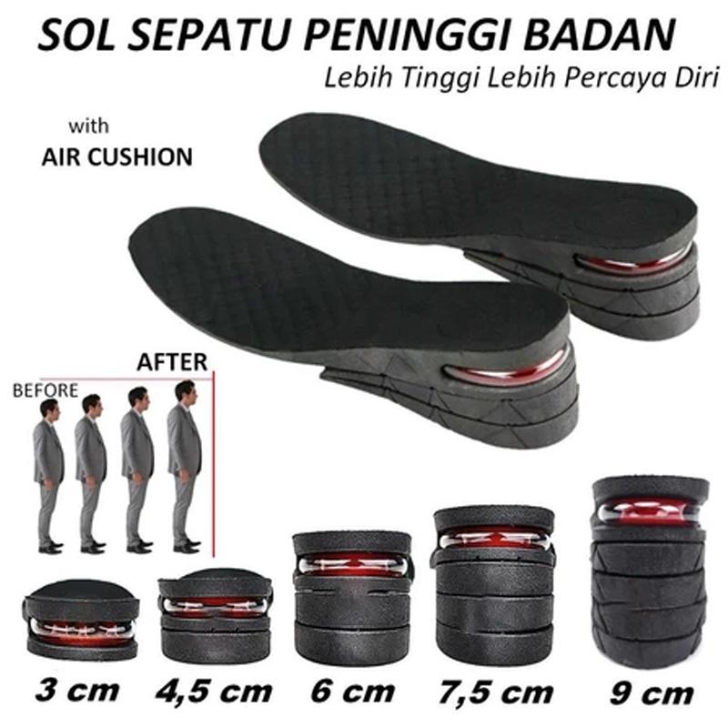 Sol Sepatu Peninggi Badan 3-9cm Sepasang dengan Bantalan Udara - Shop ...