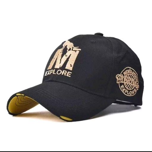 Topi Bordir Logo M Unisex Olahraga Outdoor Anti UV Dewasa Pria Wanita ...
