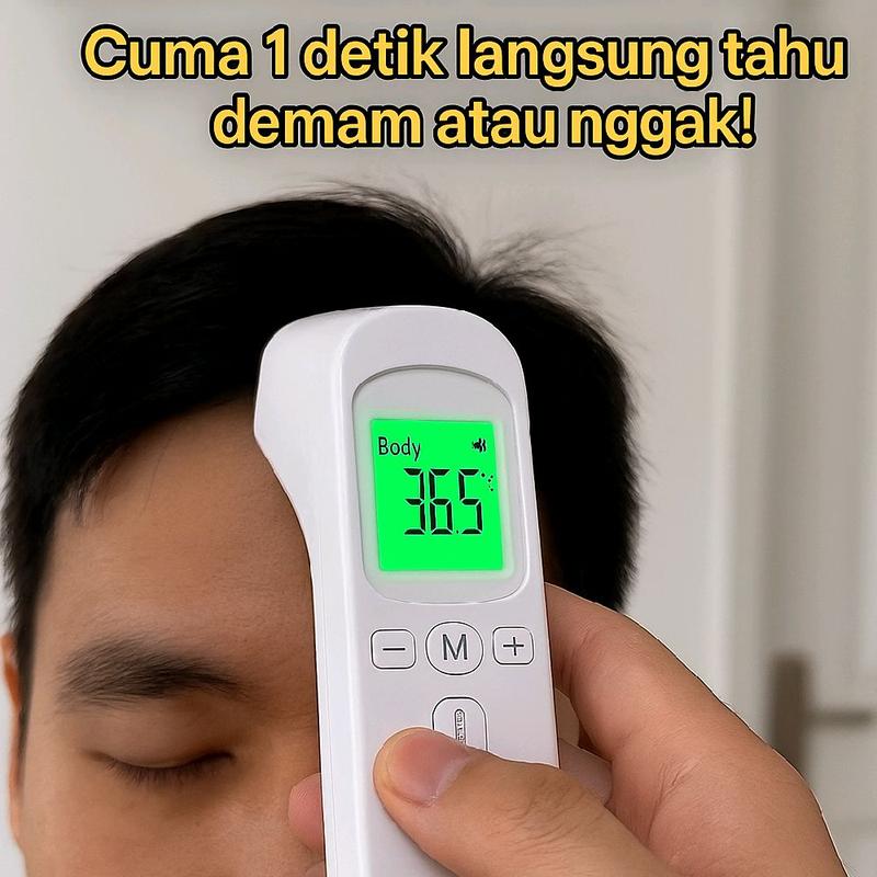 Termometer Digital Inframerah Dahi Non Contact – Alat Cek Suhu Demam ...