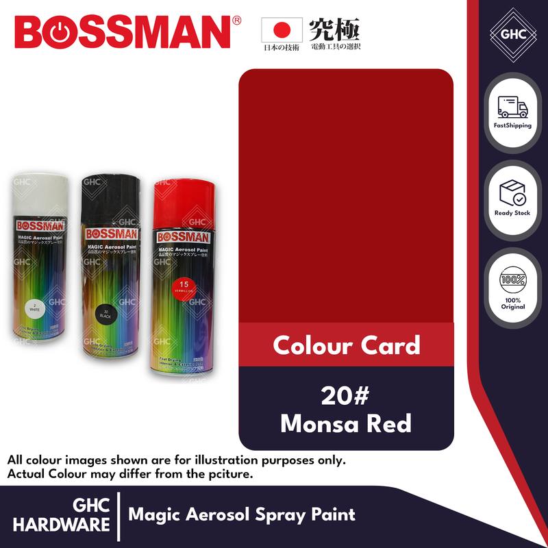 BOSSMAN Magic Aerosol Spray Paint (20# Monsa Red, 400ml) - TikTok Shop ...