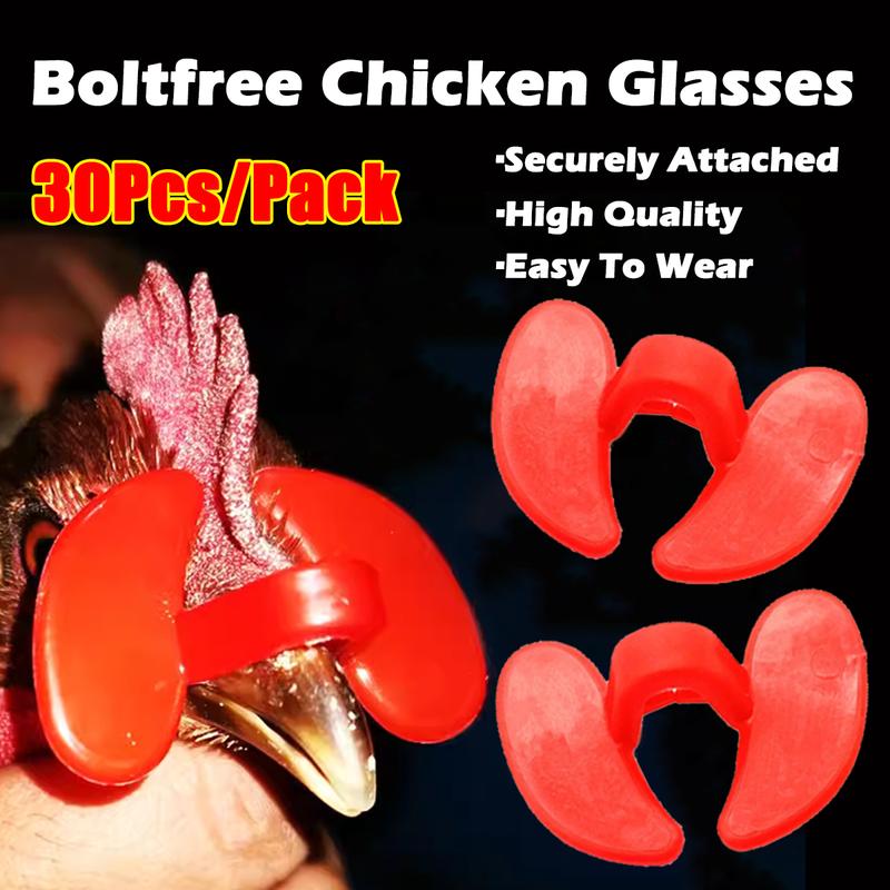 30Pcs/Pcak Boltfree chicken glasses Plastic Anti-pecking chicken ...