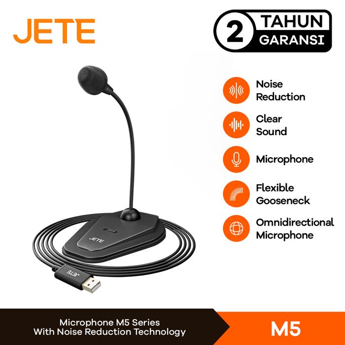 Promo Desktop Microphone USB JETE M5 - Garansi 2 Tahun Mic Mikrofon ...
