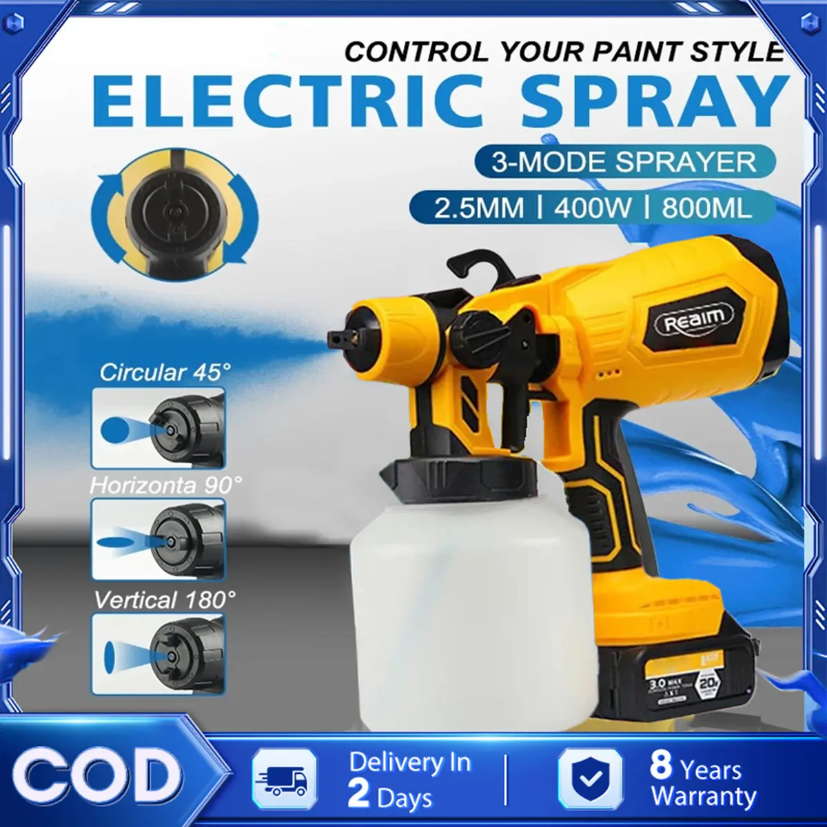 查看[REAIM Cordless 1200ML Electric Spray Gun Paint Spraying Machine ...