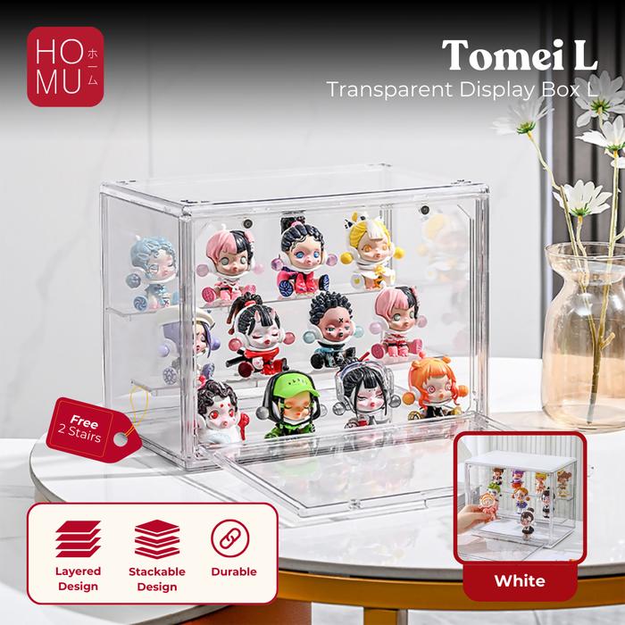 Jual HOMU TOMEI L Transparent Storage Display Box Bening Acrylic Action ...