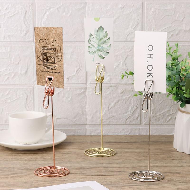 Romantic Paper Clamp Label Stand Photo Clips Double Sides Desktop ...