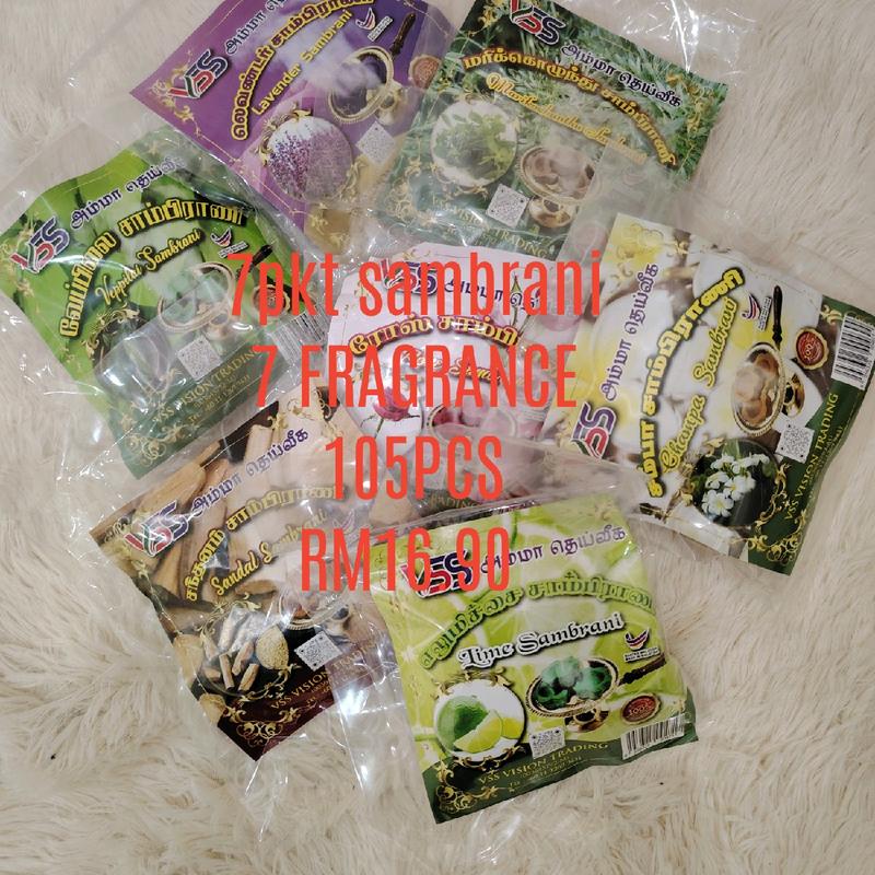 7PKT SAMBRANI 7 FRAGRANCE (105PCS) - TikTok Shop Malaysia