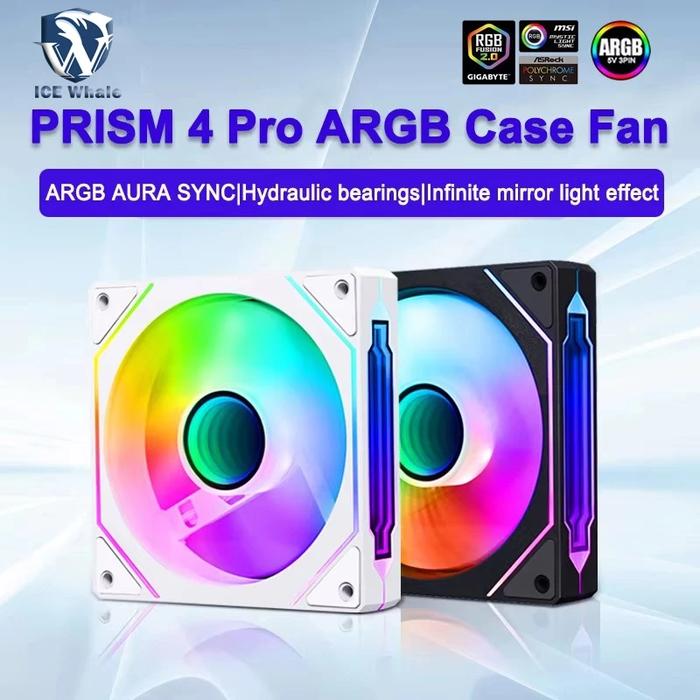 Jual ICE Whale Prism 4PRO ARGB 120mm 12cm PWM Fan Case Infinity Mirror ...