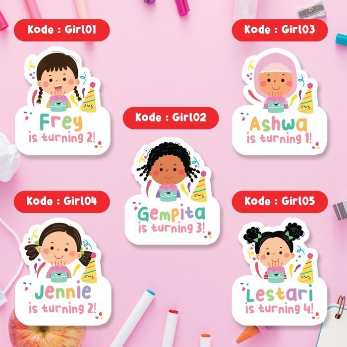 Rjt17 Sticker Ulang Tahun Anak Sticker Bento Birthday Sticker Anak ...