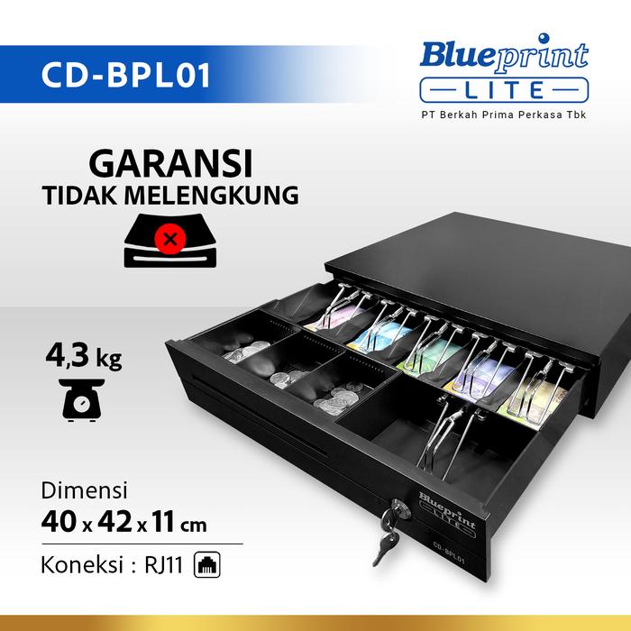 Promo CASH DRAWER / LACI KASIR / LACI UANG BLUEPRINT CD-BPL01 40x42x11 ...
