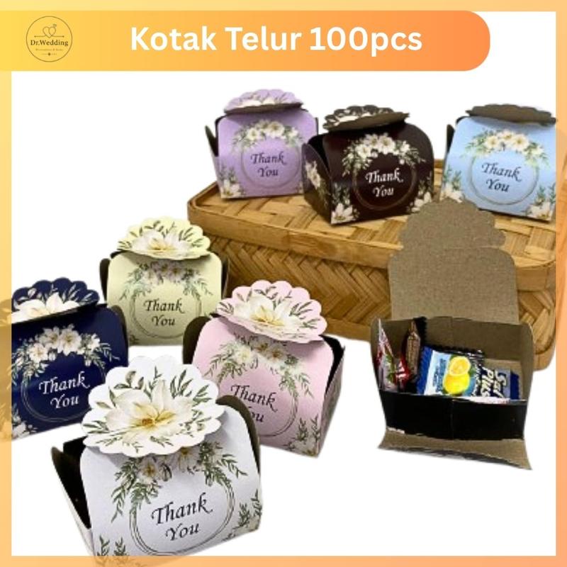 Kotak Telur Gula-Gula | 100pcs Goodies Box Egg | Event kenduri Kawin ...
