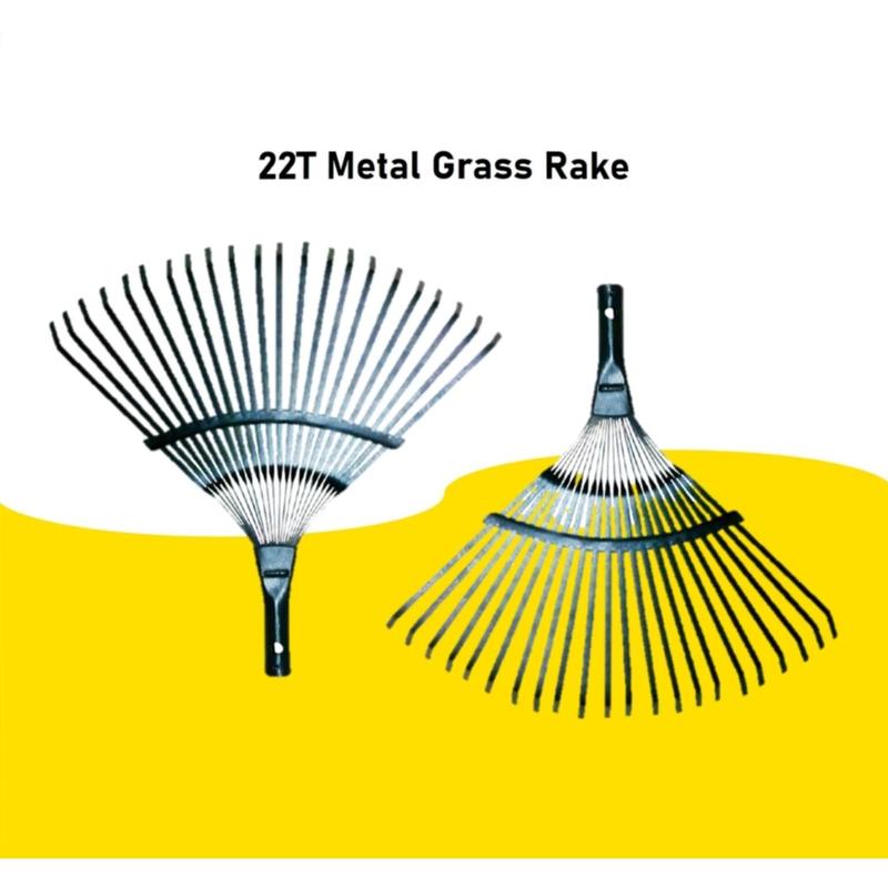 22 TEETH HEAVY DUTY METAL GRASS RAKE CRAWLER GARDENING / Penyakar ...