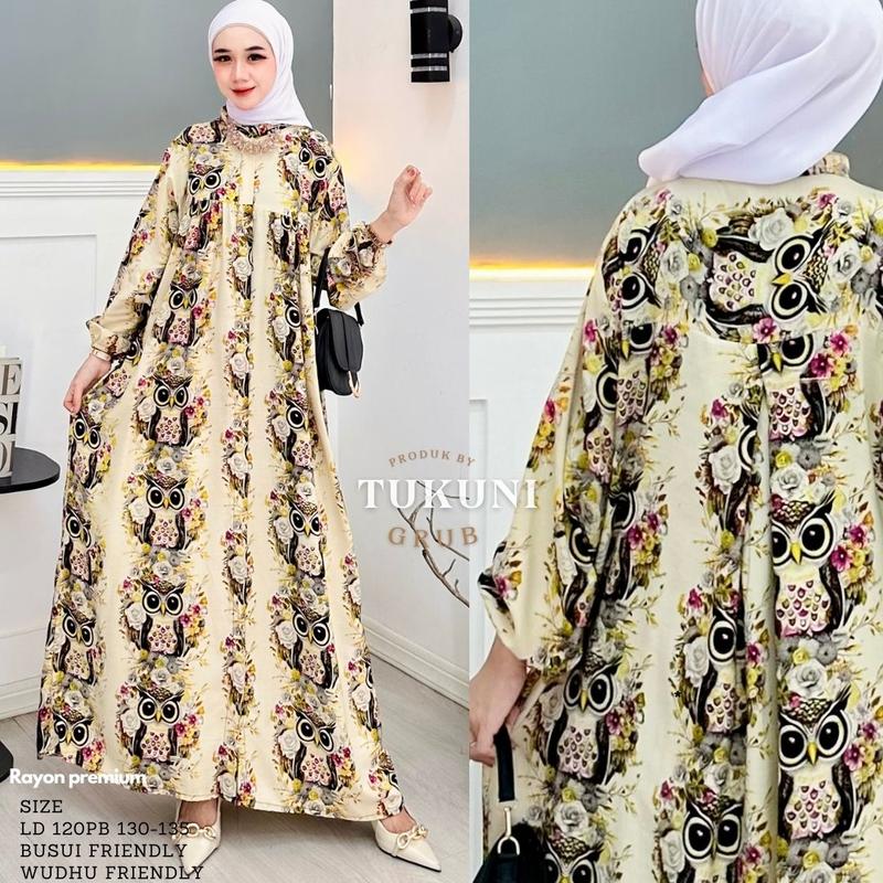 Owle Gamis Rayon Premium LD 120 BUSUI Belakang silang - Shop | Tokopedia