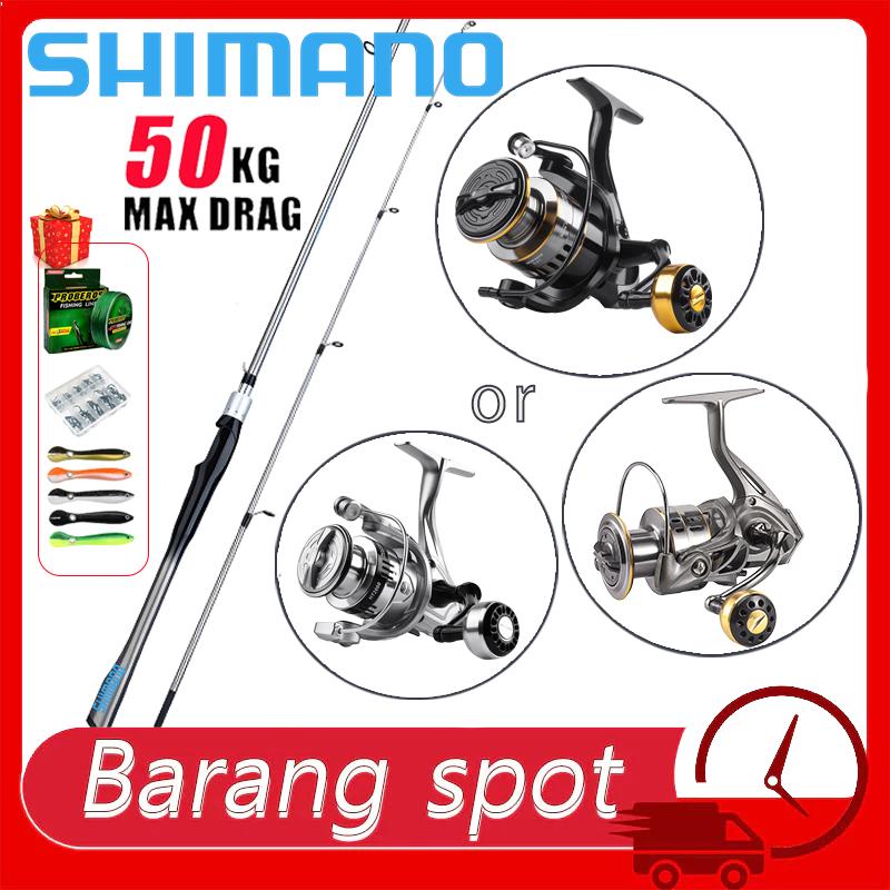 SHIMANO Fishing Reel Rod Spining Combo 1 Set Joran Pancing Fishing ...