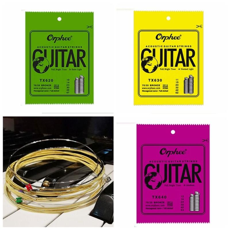 1 Set TX620 /TX630 /TX640 Orphee Acoustic Guitar Strings Stringed ...