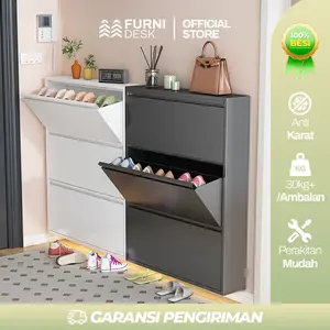 FurniDesk Lemari Dapur Aluminium Rak Piring Besi Serbaguna – Kokoh ...