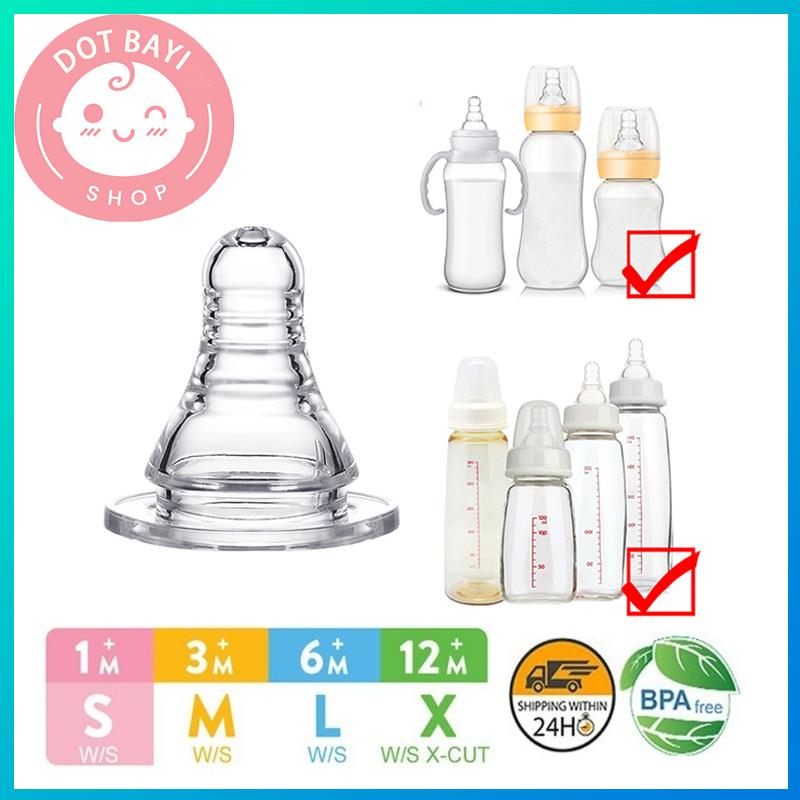 Dot bayi 3.8cm standard Empeng bayi Silikon Dot Nipple Slim Neck Dot ...